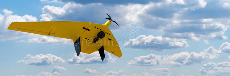 Yellow mapping drone stock image. Image of aeroplane - 206396595
