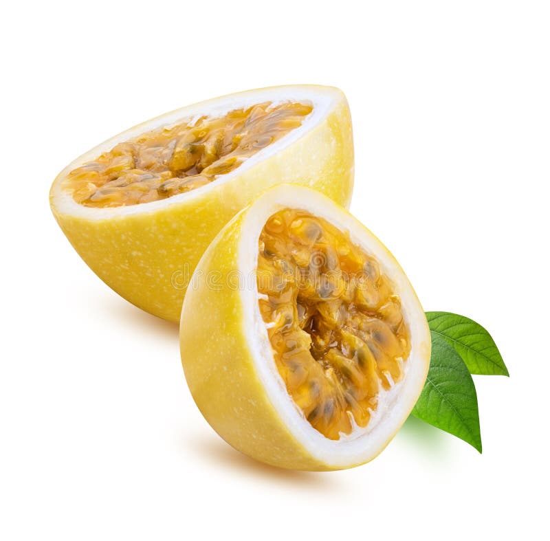 Passion Fruit Isolated on White Background Stock Photo - Image of ...