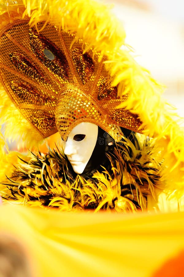 Yellow mask. stock photo. Image of carnevale, arte, carnival - 4528816