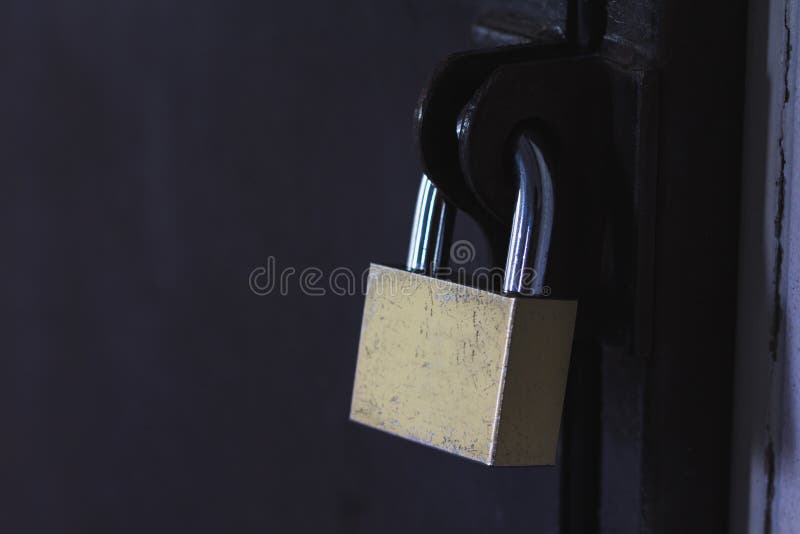 Yellow Master Key Door Lock for Security Stock Image - Image of door ...