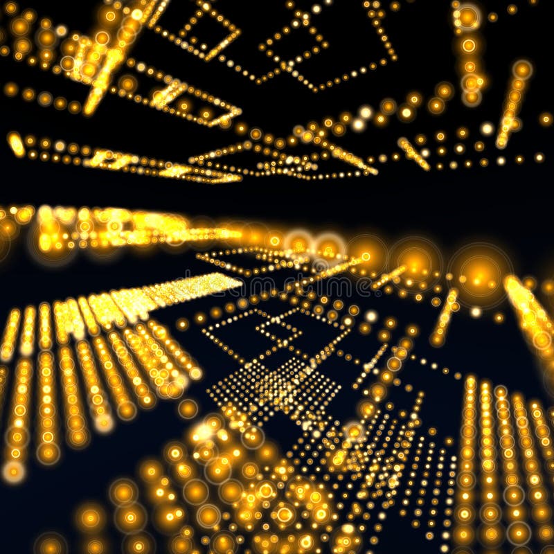 Yellow Matrix Sphere Background Stock Illustration - Illustration of ...