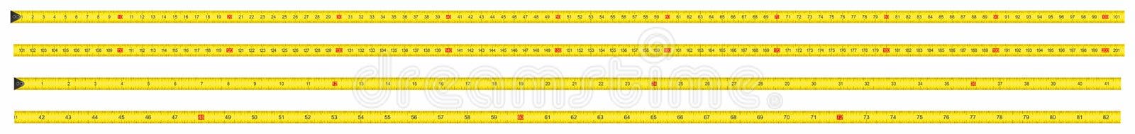 Yellow Measure Tape Vector Centimeter And Inch Measure Tool Equipment
