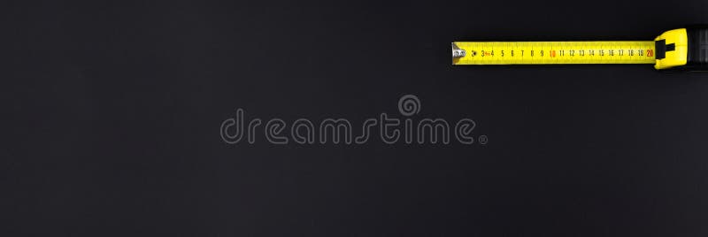 Yellow Measuring Tape Measure Stock Image - Image of meter, ruler ...