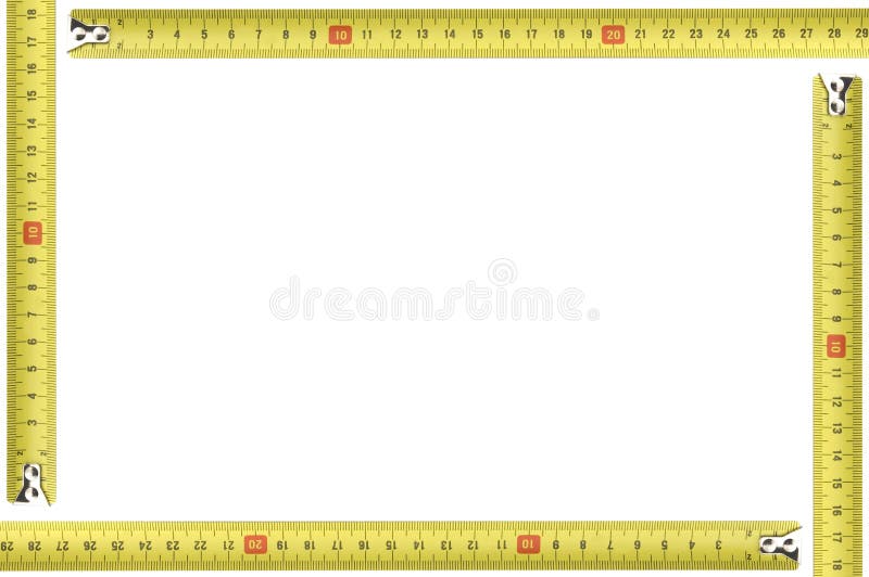 Yellow Measuring Tool Picture Frame Stock Photo - Image of abstract ...