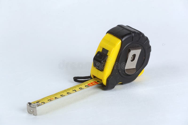 Yellow Measuring tool stock image. Image of worker, centimeters - 82308945