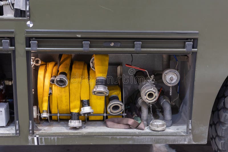Yellow Mechanical Parts of an Industrial Machine. Stock Photo - Image ...