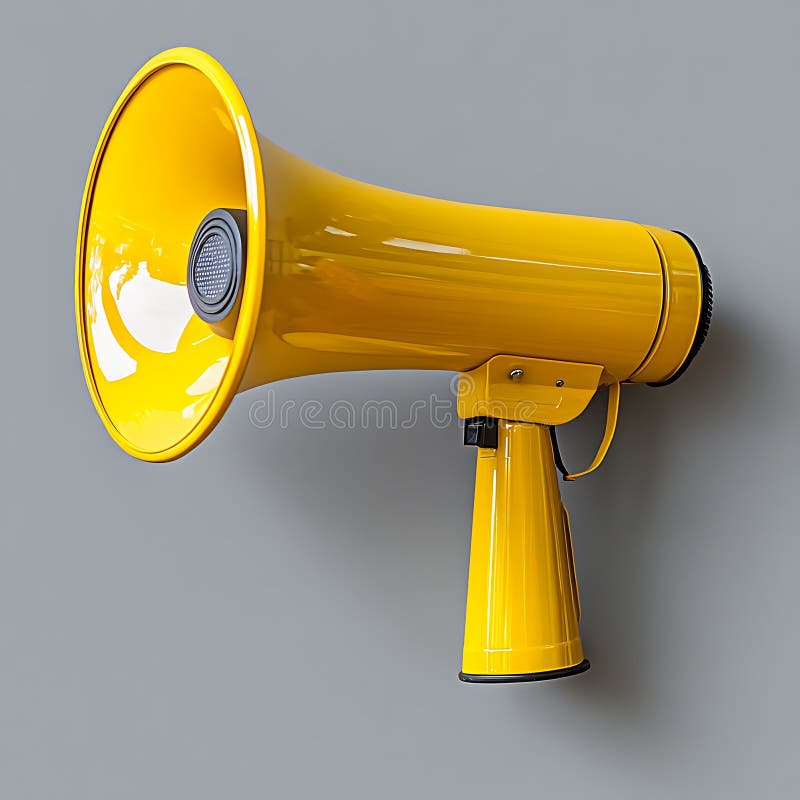 Yellow Megaphone Gray Wall Stock Photos - Free & Royalty-Free Stock ...