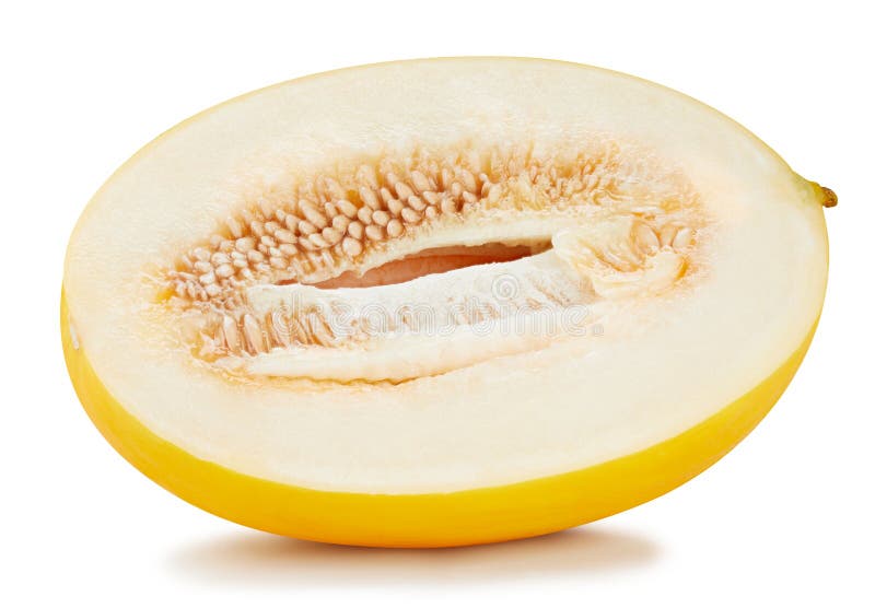 Yellow Melon Isolated on White Stock Photo - Image of healthy, diet ...