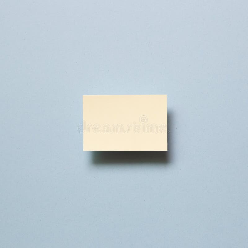 Yellow Memo Paper, Sticky Notes on Blue Background Stock Photo - Image ...