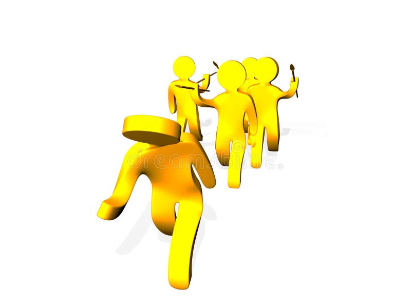Yellow men stock illustration. Illustration of generated - 9110500