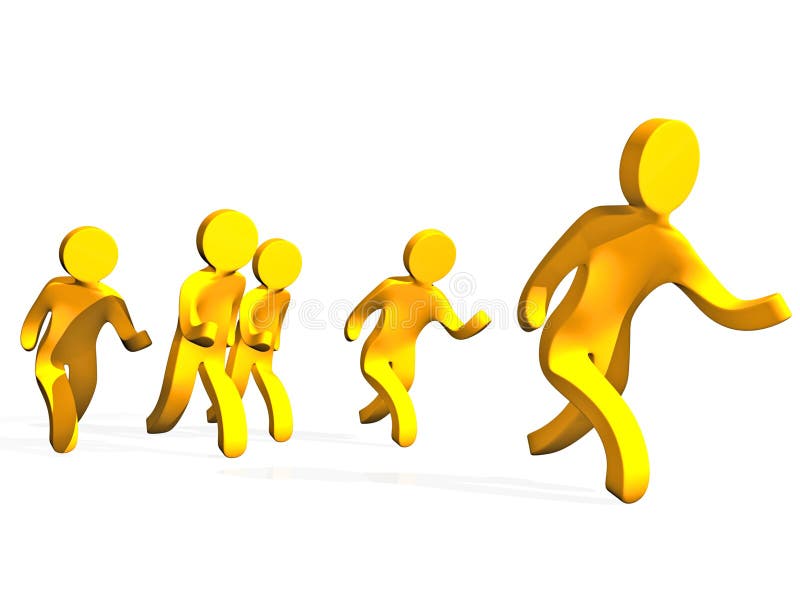 Yellow men stock illustration. Illustration of animation - 9110560