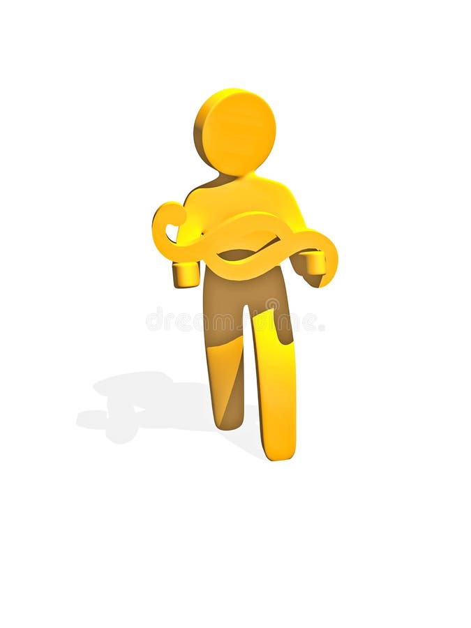 Yellow men stock illustration. Illustration of white, figure - 9110516