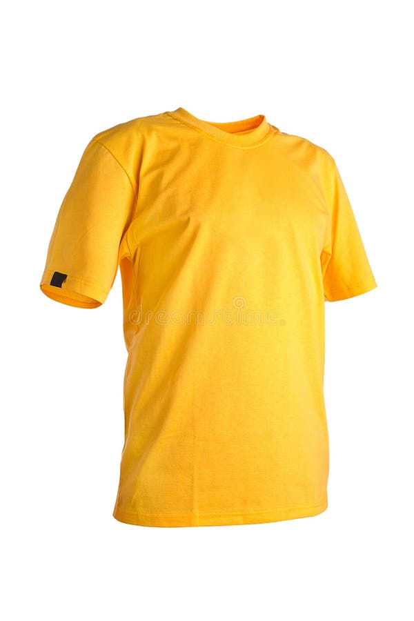 Yellow Men T-shirt stock image. Image of colour, clothing - 27163633