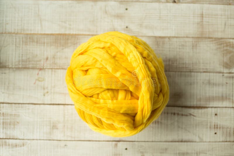 Yellow Wool And Knitting Needles Stock Photo - Image of craft, hobby ...