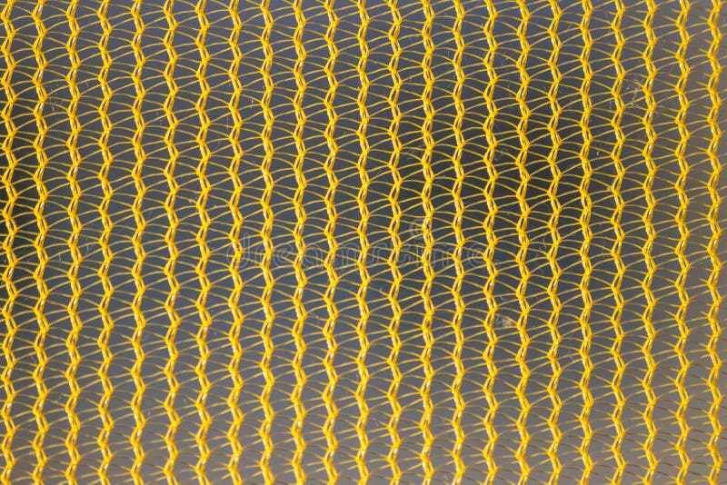 Yellow Mesh Structure in Close-up with Backlight on Shine Morning Shows ...