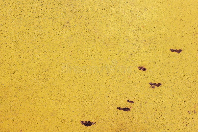 Yellow Metal Background with Peeling Paint and Rusty Spots. Stock Photo ...