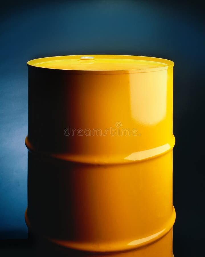 Yellow Metal Barrel stock image. Image of drum, environmental - 7293411