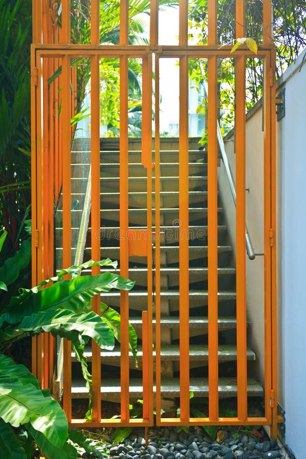 Yellow Metal Barrier or Gate Stock Photo - Image of signage, barrier ...