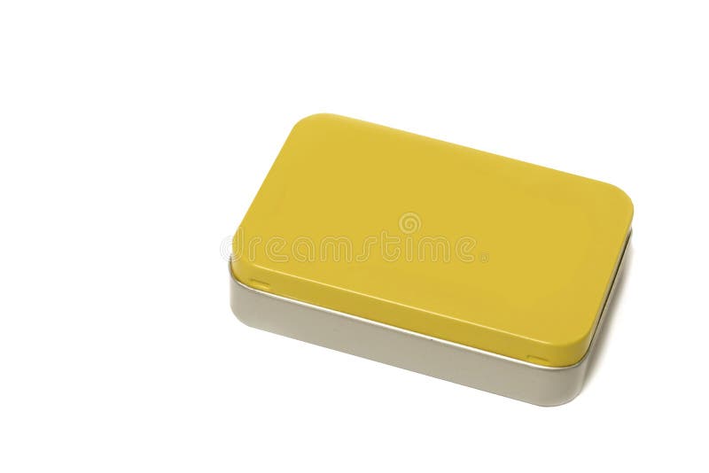 Yellow Metal Box Isolated on White Stock Image - Image of yellow, steel ...