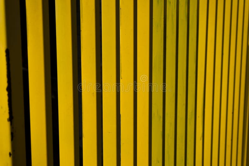 Yellow Metal Fence Abstract Stripes Stock Photo - Image of metal ...