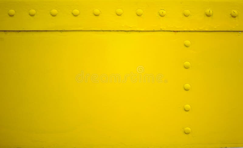 Yellow Metal Plate with Rivet for Grunge or Abstract Background. Stock ...