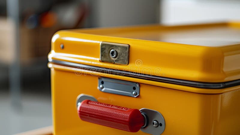 Yellow Metal Toolbox Red Handle Latch Stock Photos - Free & Royalty ...