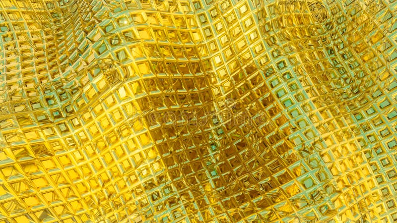 Yellow Metal Wave Background with Texture. Abstraction Stock ...