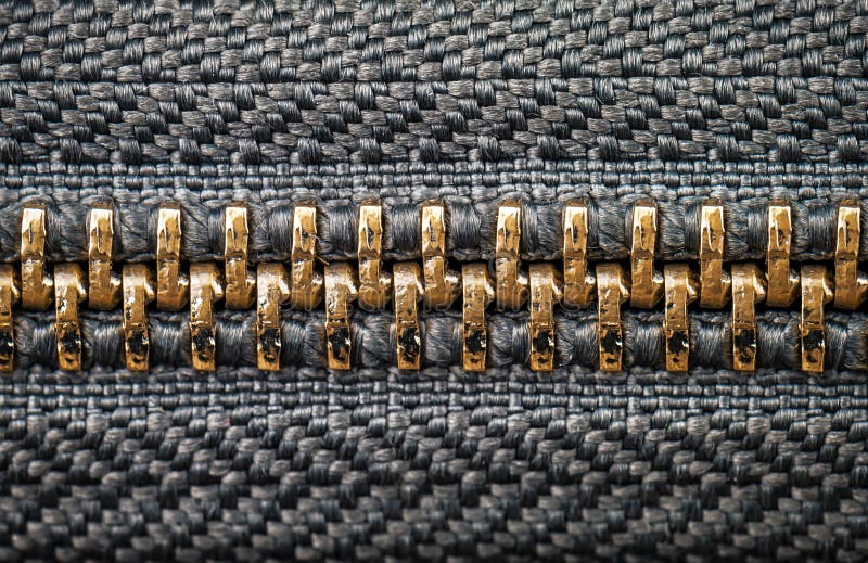 Metallic zipper stock photo. Image of lock, fabric, closeup - 223069112