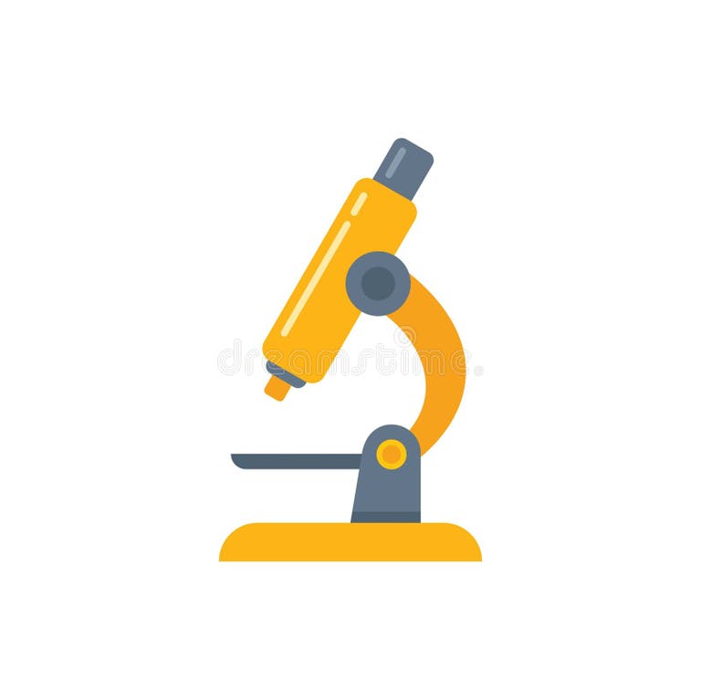 Yellow Microscope Standing on a White Background Stock Image - Image of ...