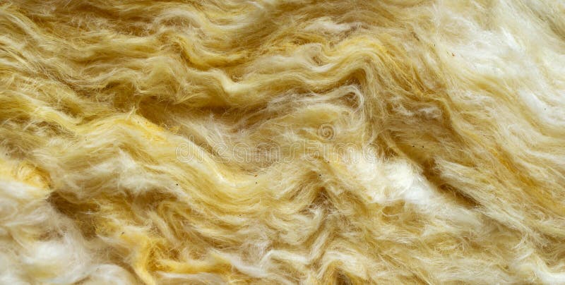 Yellow Mineral Wool with a Visible Texture Stock Photo - Image of wool ...