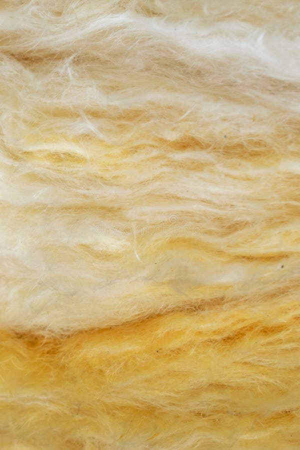 Yellow Mineral Wool with a Visible Texture Stock Photo - Image of ...