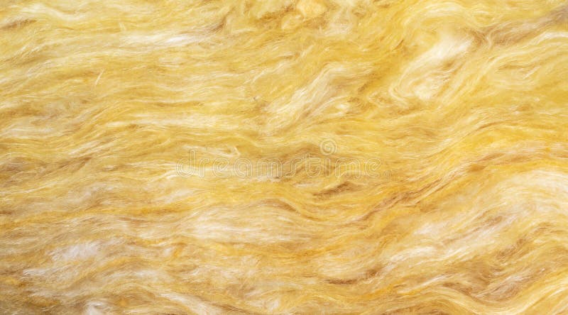 Yellow Mineral Wool with a Visible Texture Stock Image - Image of ...