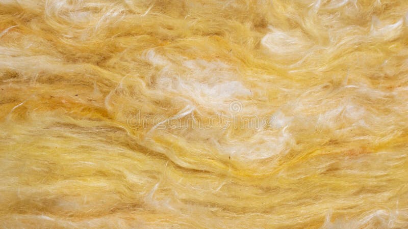 Yellow Mineral Wool with a Visible Texture Stock Image - Image of fiber ...
