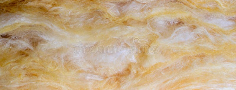 Yellow Mineral Wool with a Visible Texture Stock Photo - Image of ...