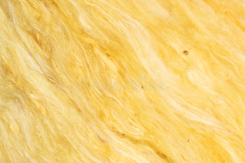 Yellow Mineral Wool with a Visible Texture Stock Image - Image of ...