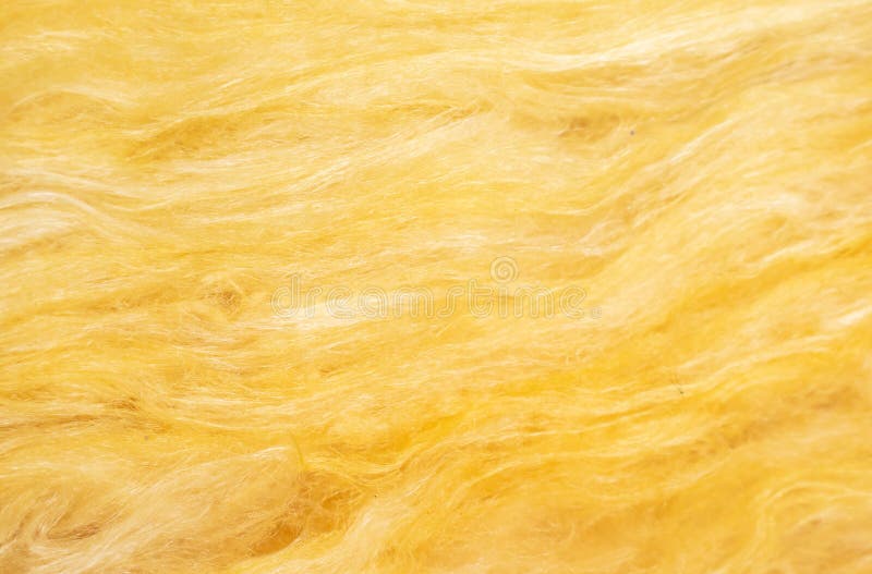 Yellow Mineral Wool with a Visible Texture Stock Photo - Image of house ...