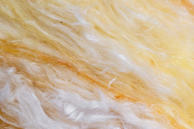 Yellow Mineral Wool with a Visible Texture Stock Image - Image of heat ...