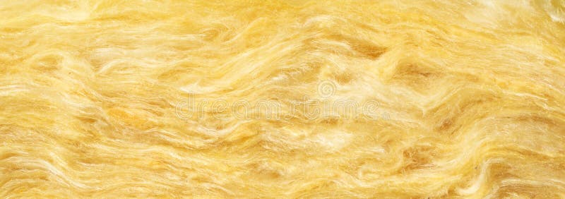Yellow Mineral Wool with a Visible Texture Stock Image - Image of ...