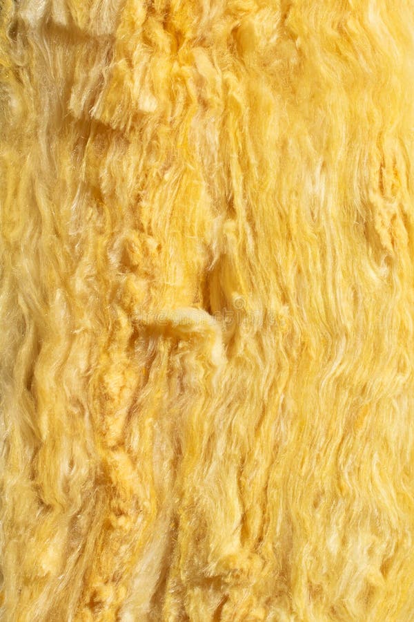 Yellow Mineral Wool with a Visible Texture Stock Image - Image of ...