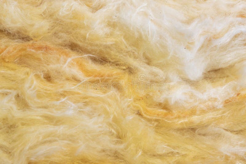 Yellow Mineral Wool with a Visible Texture Stock Photo - Image of fiber ...
