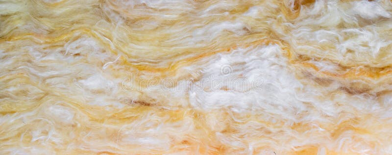 Yellow Mineral Wool with a Visible Texture Stock Image - Image of ...