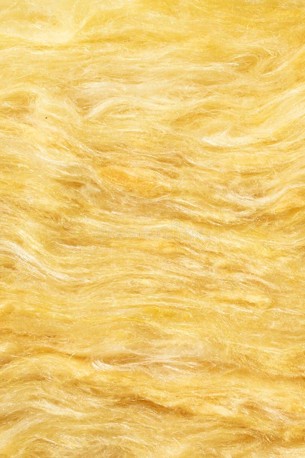 Yellow Mineral Wool with a Visible Texture Stock Image - Image of house ...