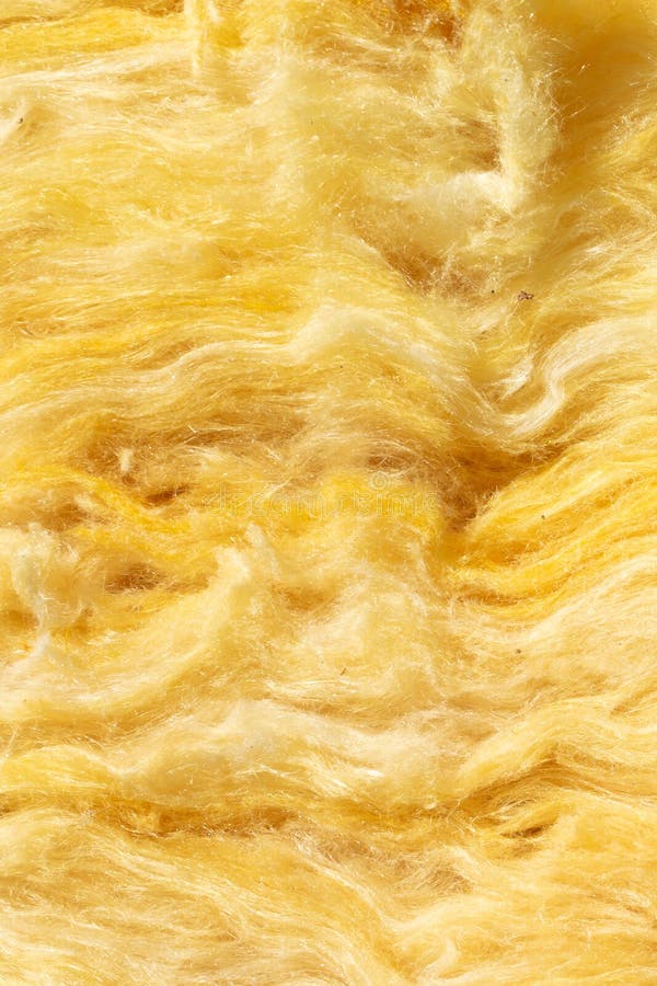 Yellow Mineral Wool with a Visible Texture Stock Photo - Image of ...