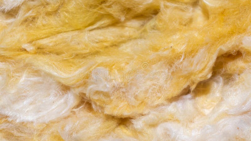 Yellow Mineral Wool with a Visible Texture Stock Video - Video of ...