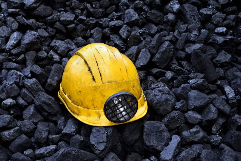 Yellow Miners Safety Helmet Stock Image - Image of dark, black: 128291523
