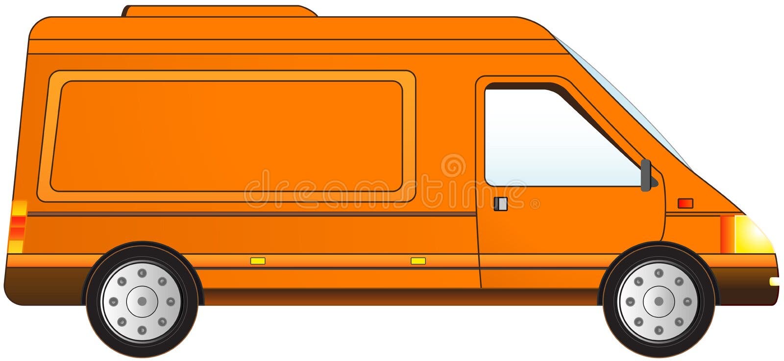 Yellow mini bus isolated stock image. Image of motor - 10683841