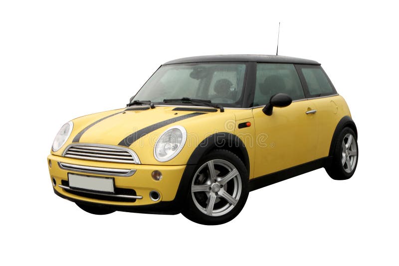 Yellow Mini cooper stock photo. Image of door, bonnet - 12118914