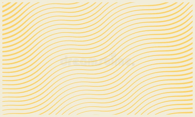 Yellow Minimal Curvy Flowing Lines on White Background Stock Vector ...