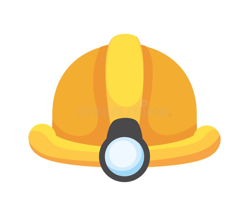 Yellow mining helmet stock vector. Illustration of engineer - 219447645