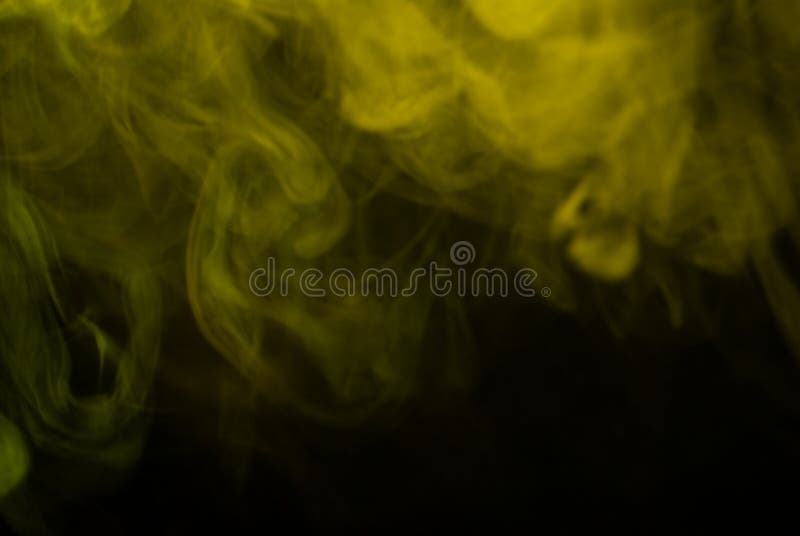 Yellow Mist: Mysterious and Moody Black Background Stock Image - Image ...